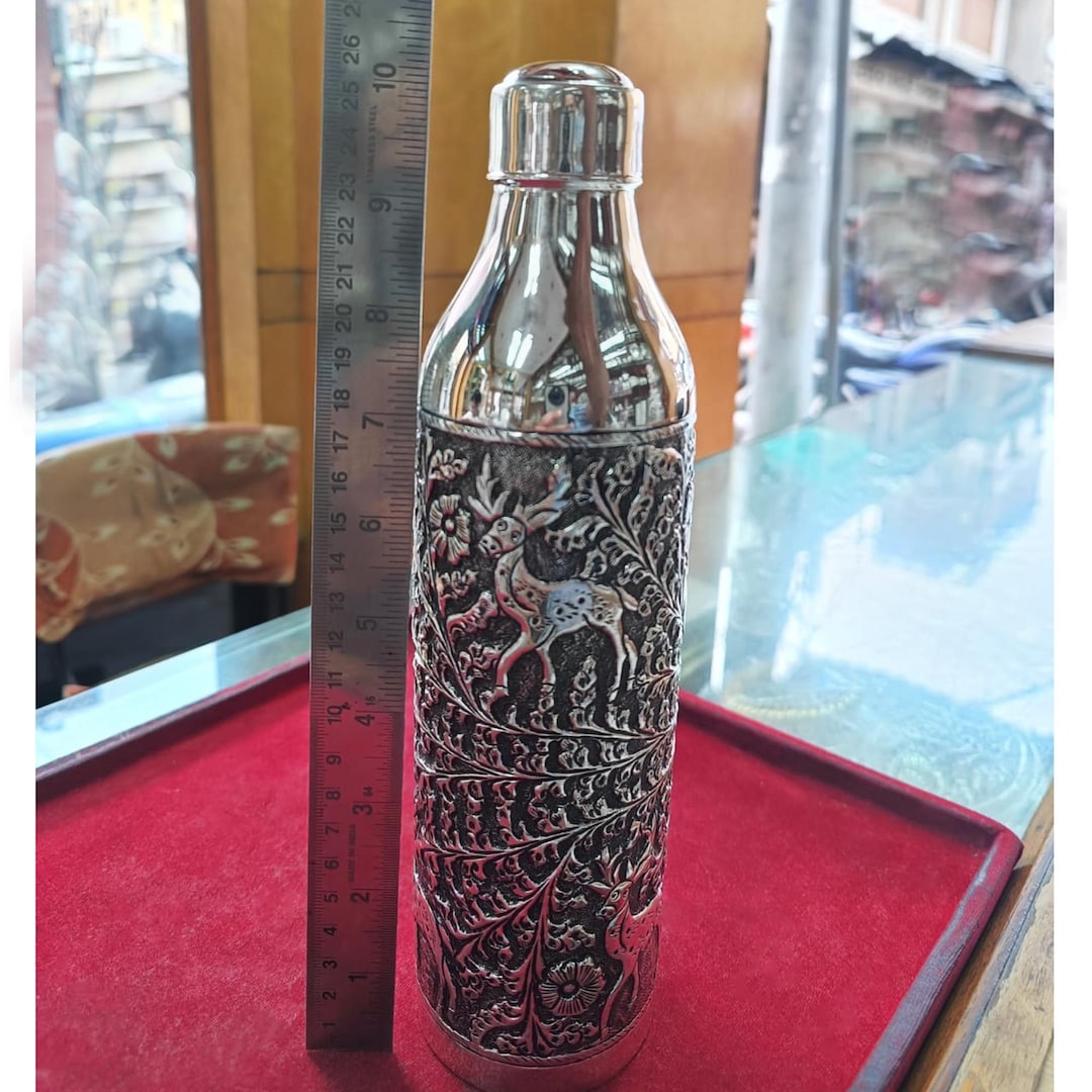 Handmade Pure 925 Silver Water Bottle, Drinking Water Utensils - Etsy