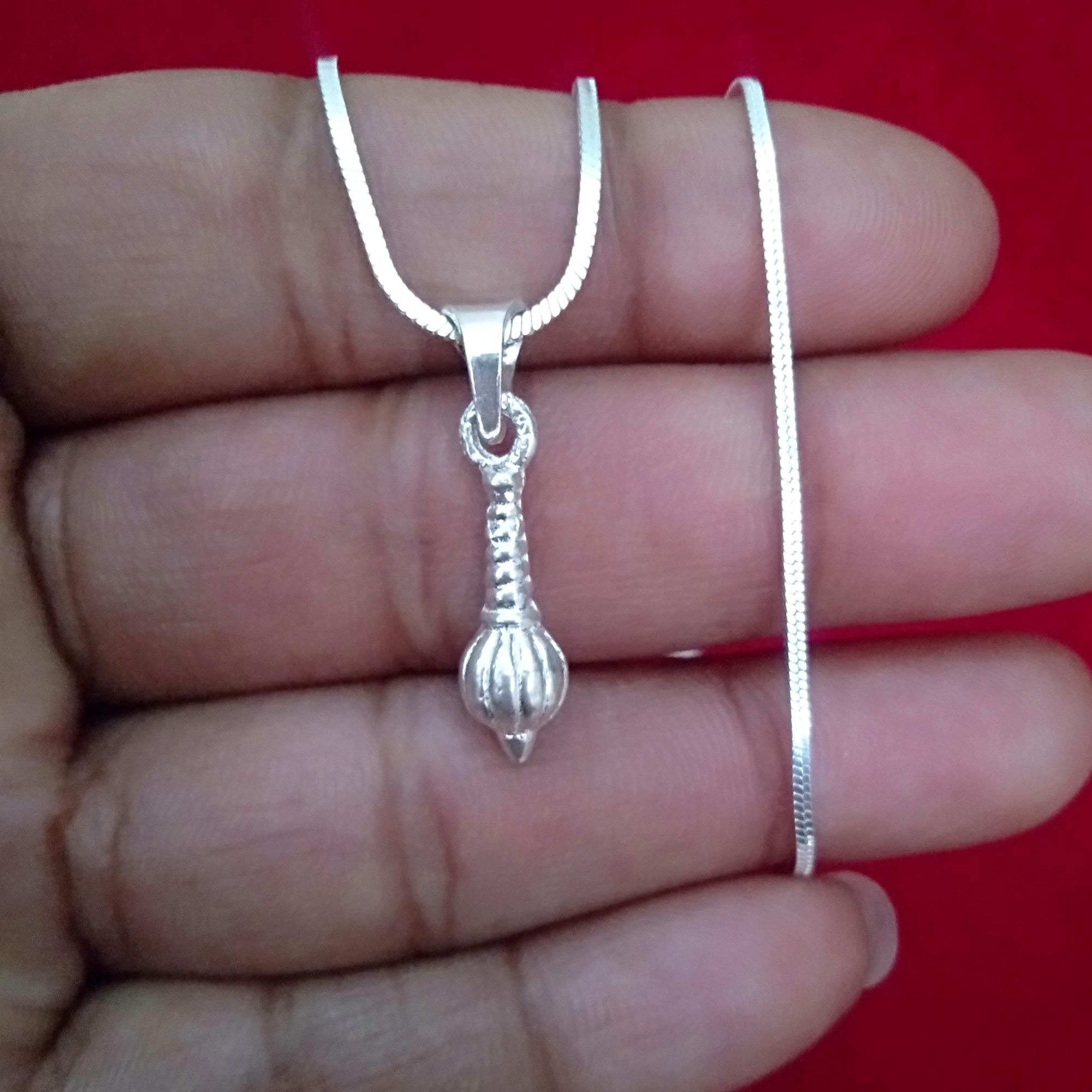 Lord Hanuman Gada Mace Pendant 925 Sterling Silver Divine Locket for ...