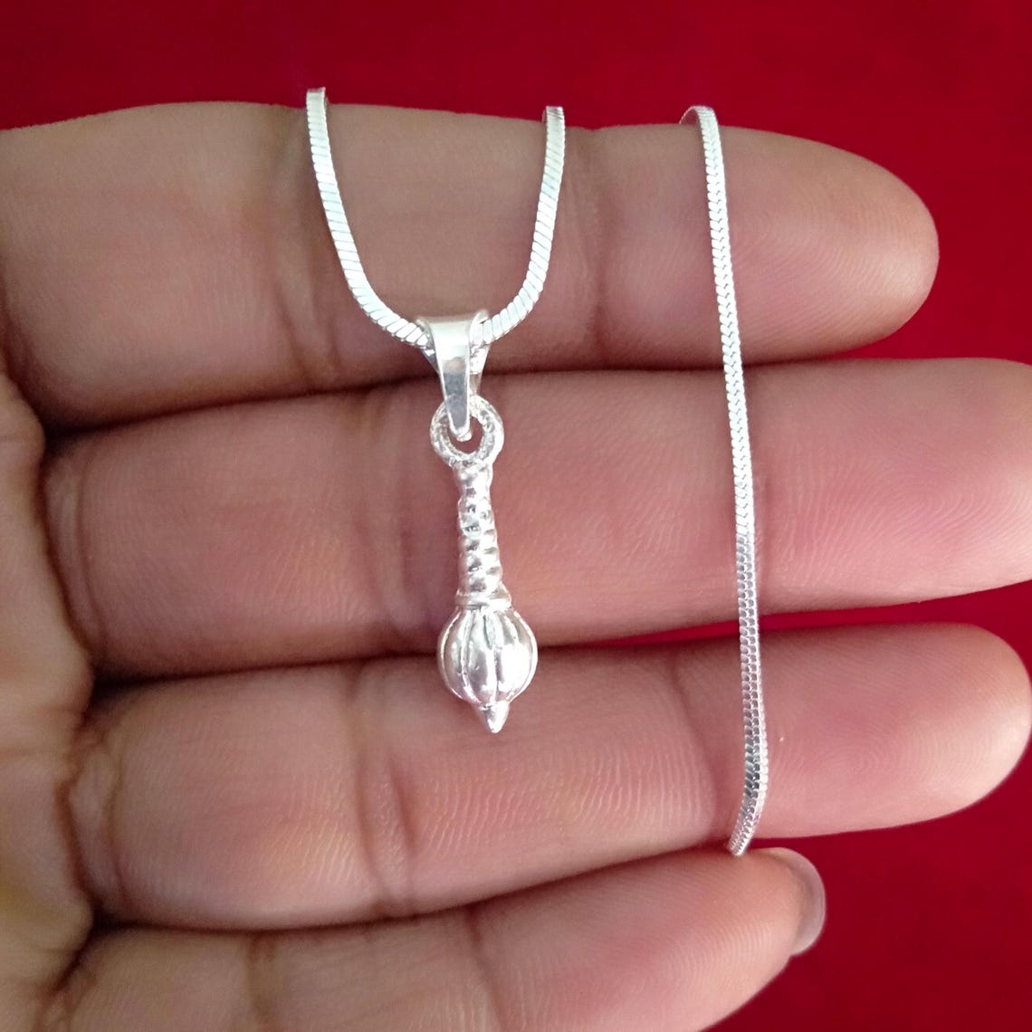 Lord Hanuman Gada Mace Pendant 925 Sterling Silver Divine Locket for ...
