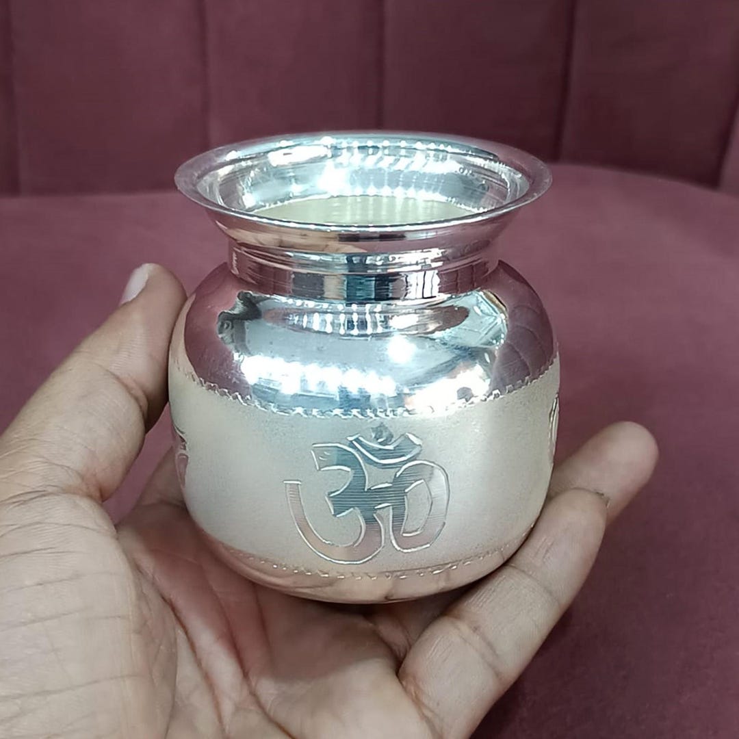 Handmade Pure Silver Kalash Puja Pot, Hindu Temple Decor - Etsy