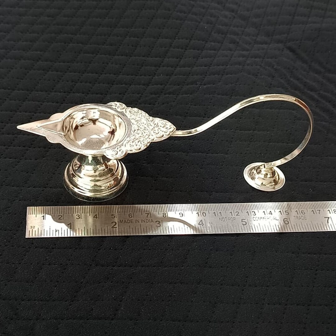 Pure Sterling Silver Arti Stand Diya Oil Lamp Home Temple Art - Etsy