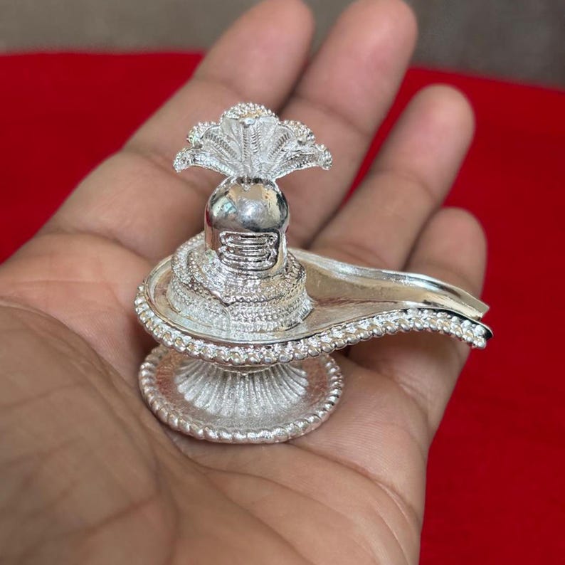 Sterling Silver Hindu God Lord Shiva Lingam Pooja Article - Etsy