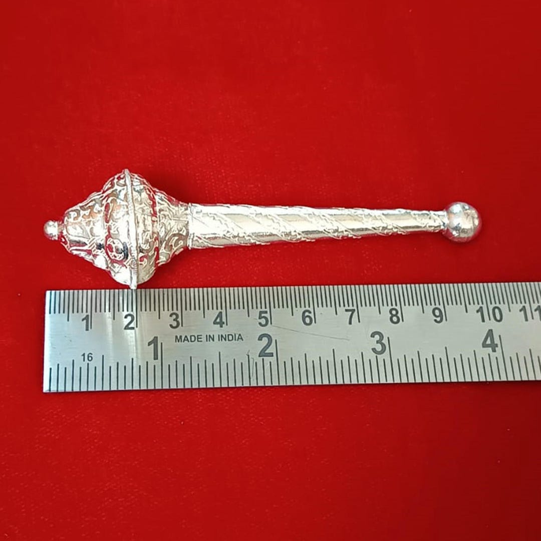 Sterling Silver Hanuman Gada Mace - Home Temple Pooja Decor - Etsy