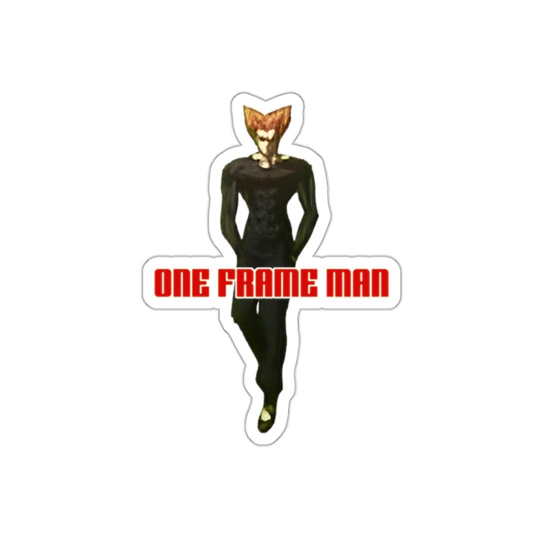 One Frame Man Anime Meme Sticker | Funny Die-cut Otaku Decal | Parody ...