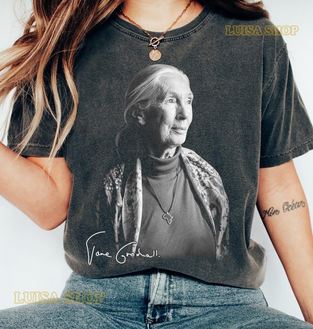 Rip Jane Goodall Lover Comfort Colors Shirt, in Memory of Jane Goodall ...
