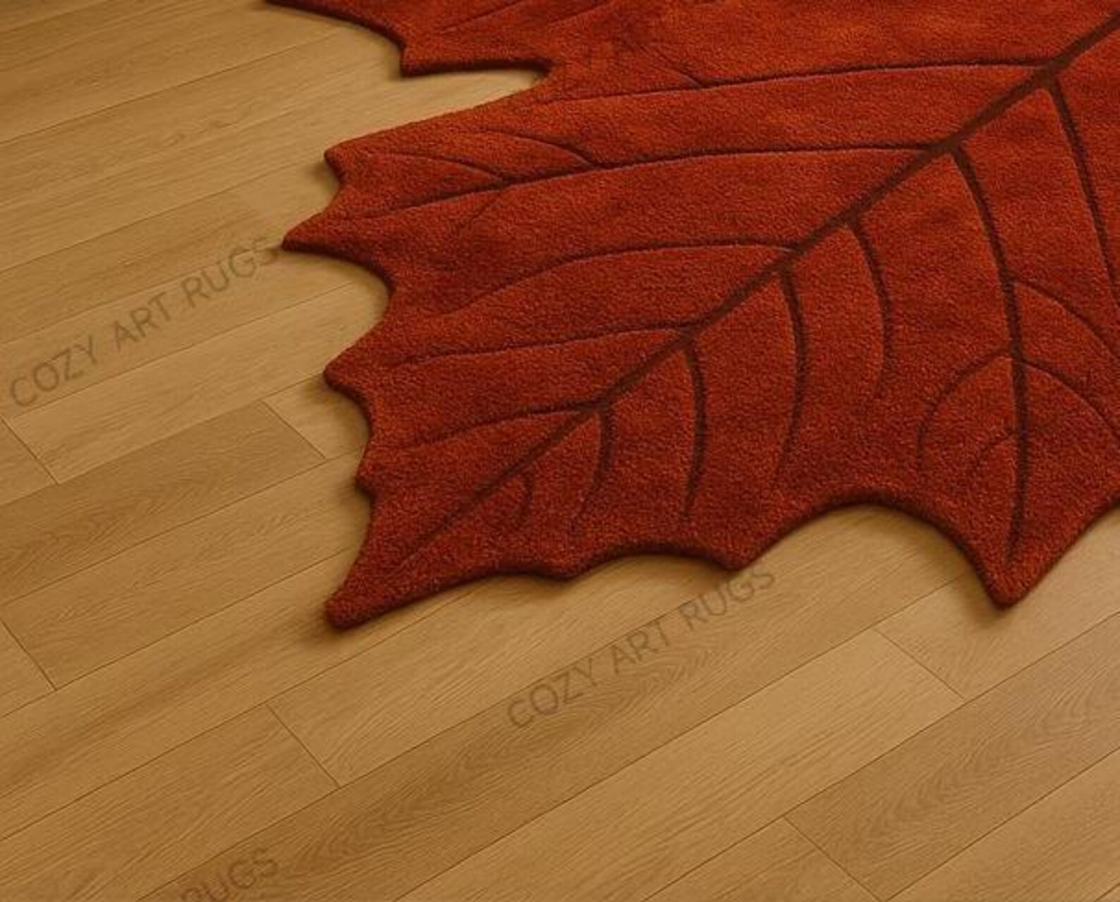 Handmade Maple Leaf Rug: Autumn Red Fall Home Decor - Etsy