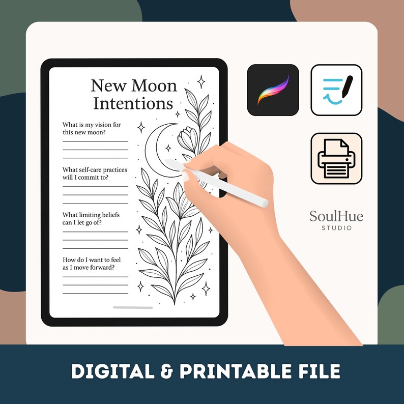 Mini Moon Journal - Lunar Coloring and Ritual Kit for New and Full Moon ...