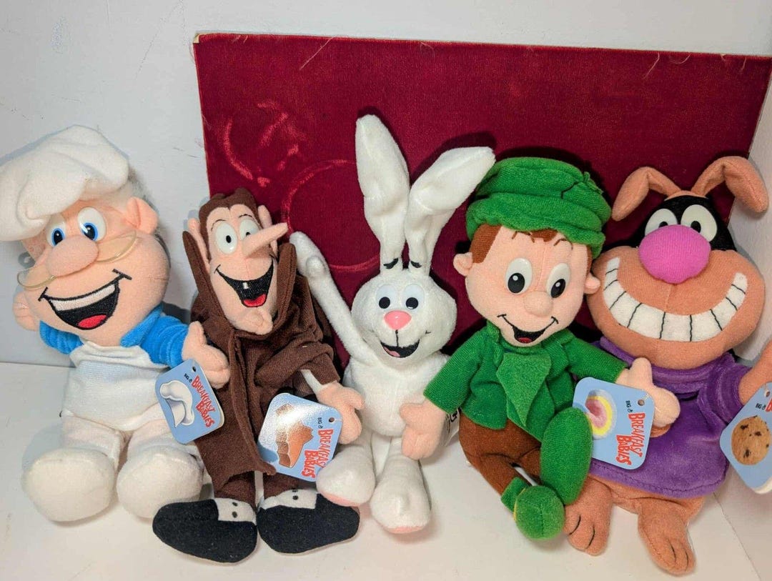 NEW 1998 General Mills BREAKFAST Pals Beanies Plush Cereal NWT Vintage ...