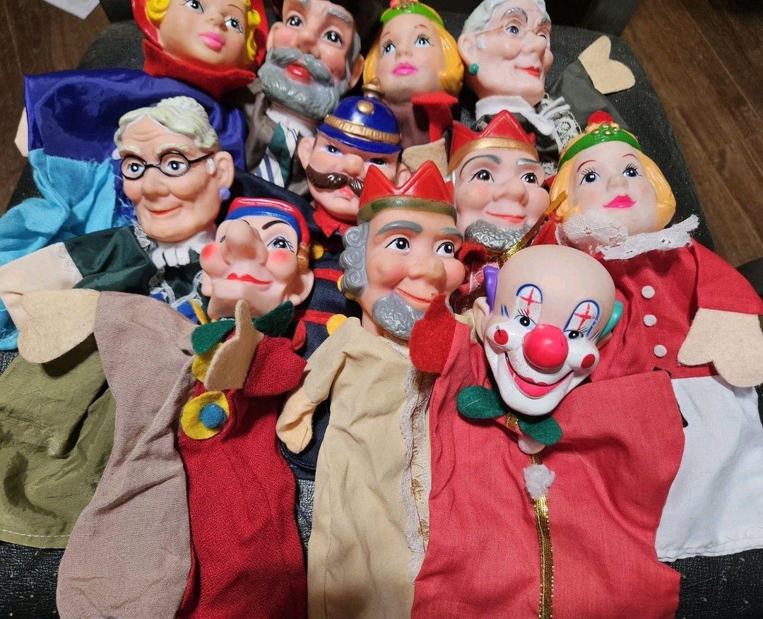 Vintage 1970s Mr. Rogers Neighborhood Rubber Head Hand Puppets Set of ...