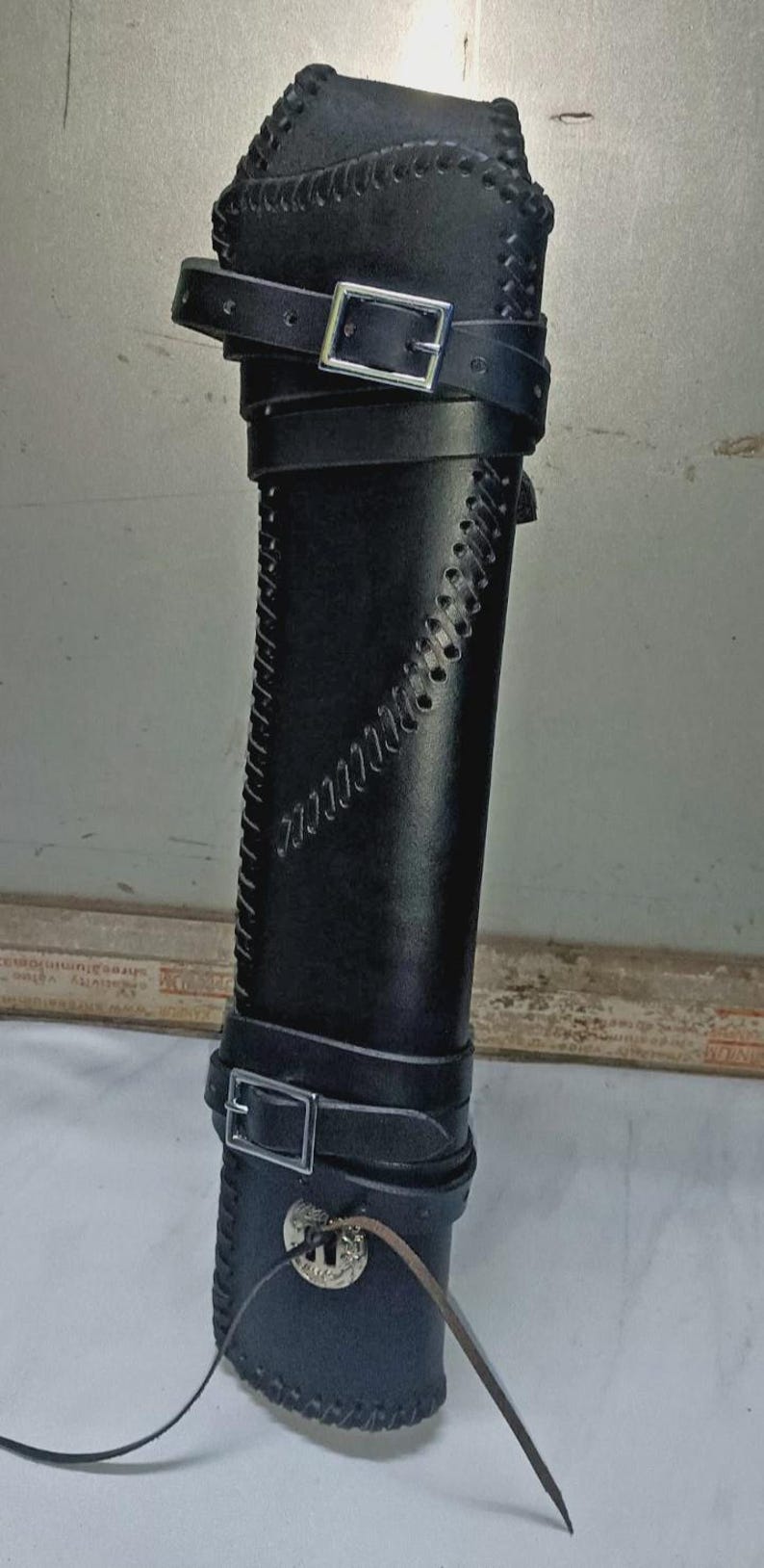 Mare’s Leg Holster – 18” Black Leather Rifle Holster – Western Cowboy ...