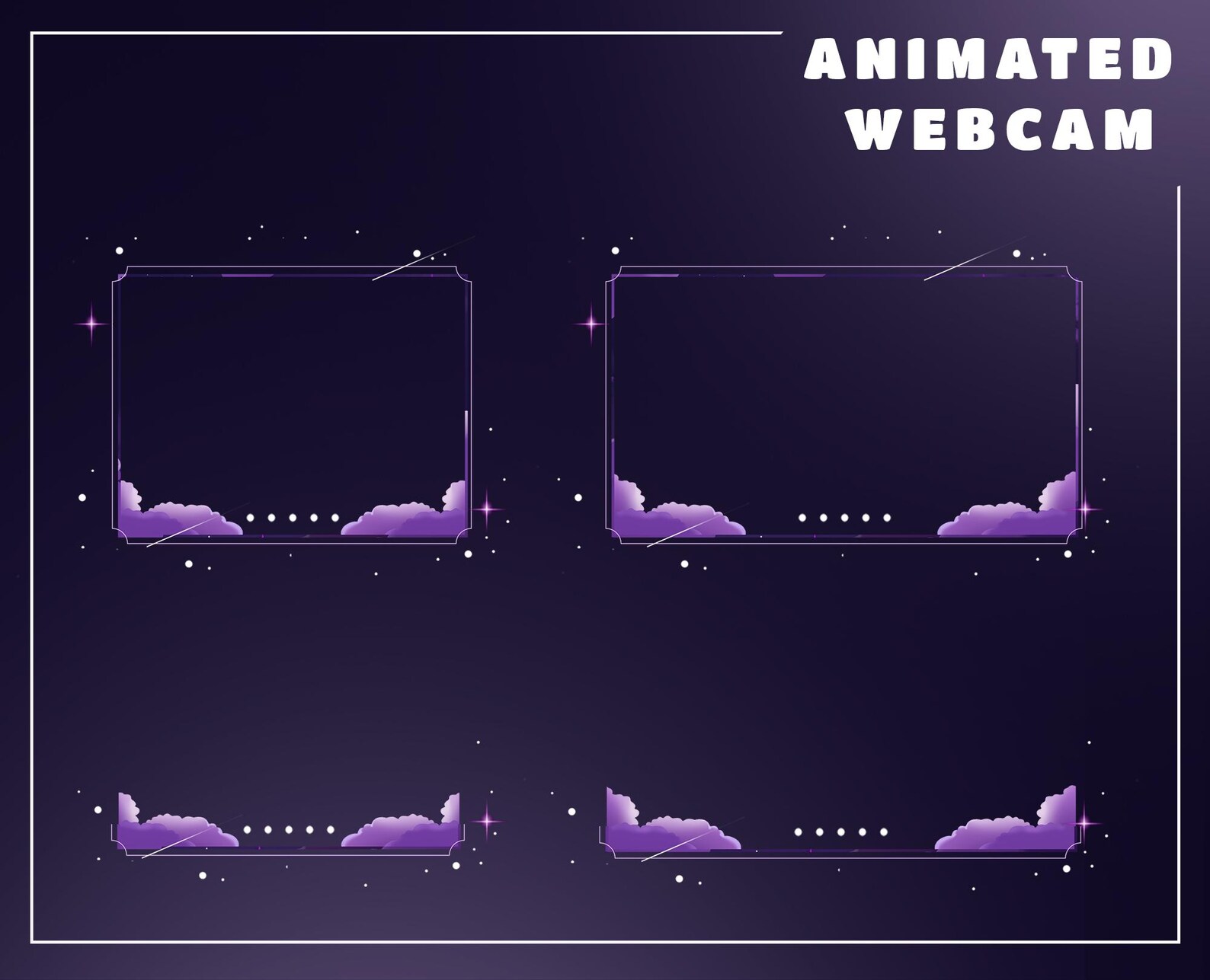 Purple Nightscape Stream Overlay for Streamers – Fully Animated + Setup ...