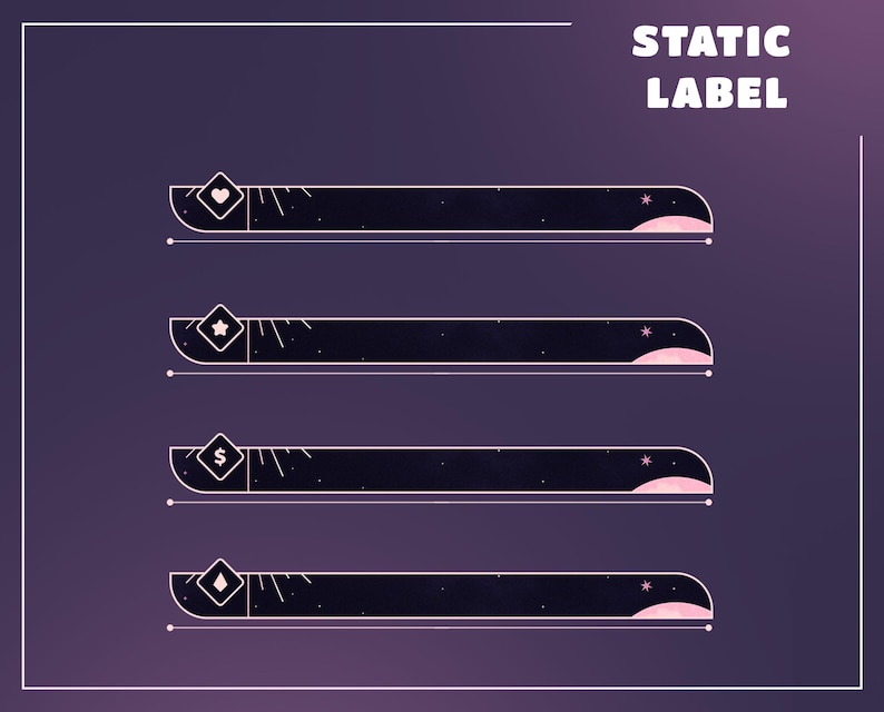 Animated Starlight Stream Overlay: Celestial Twitch Screens (digital ...