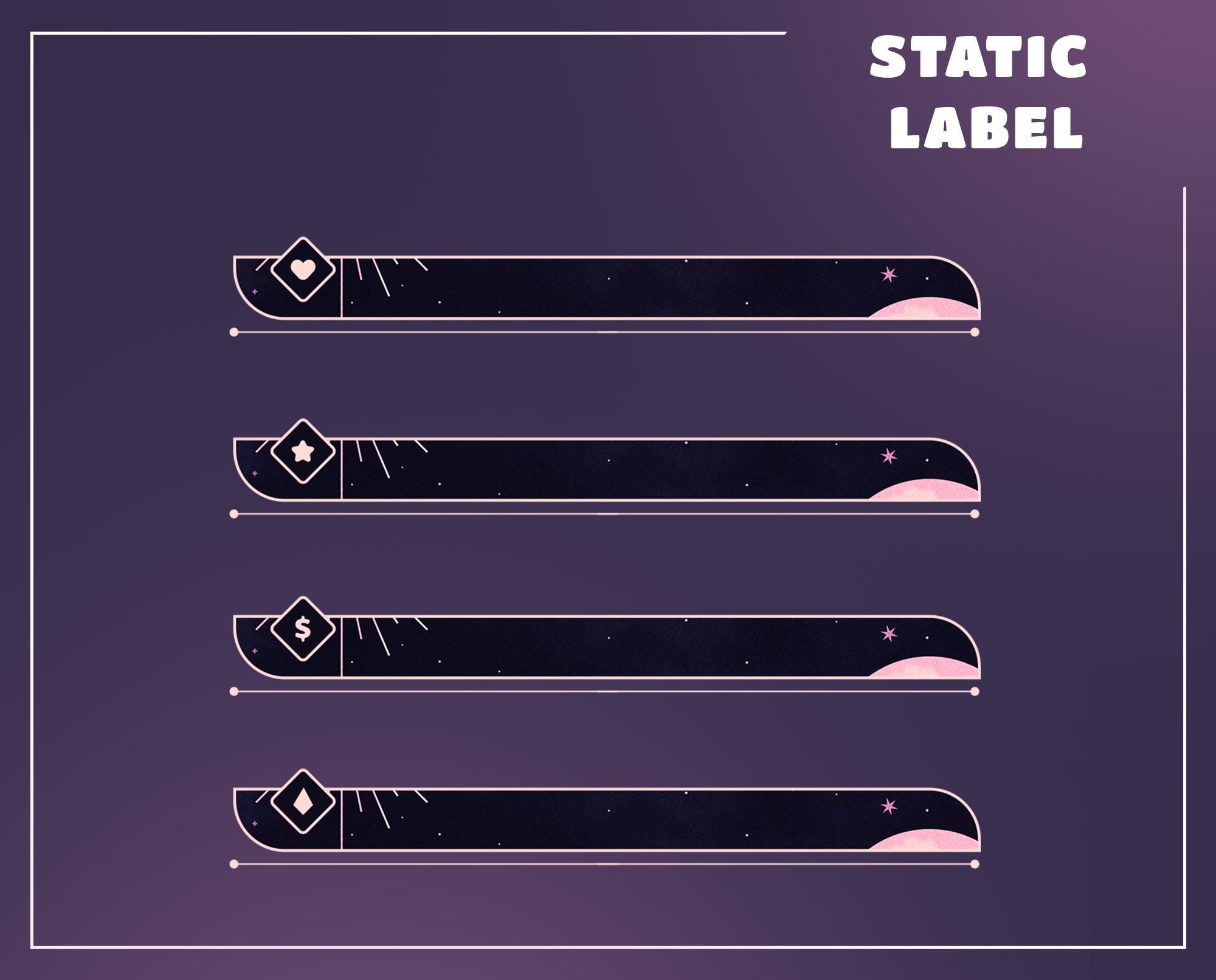 Animated Starlight Stream Overlay: Celestial Twitch Screens (digital ...