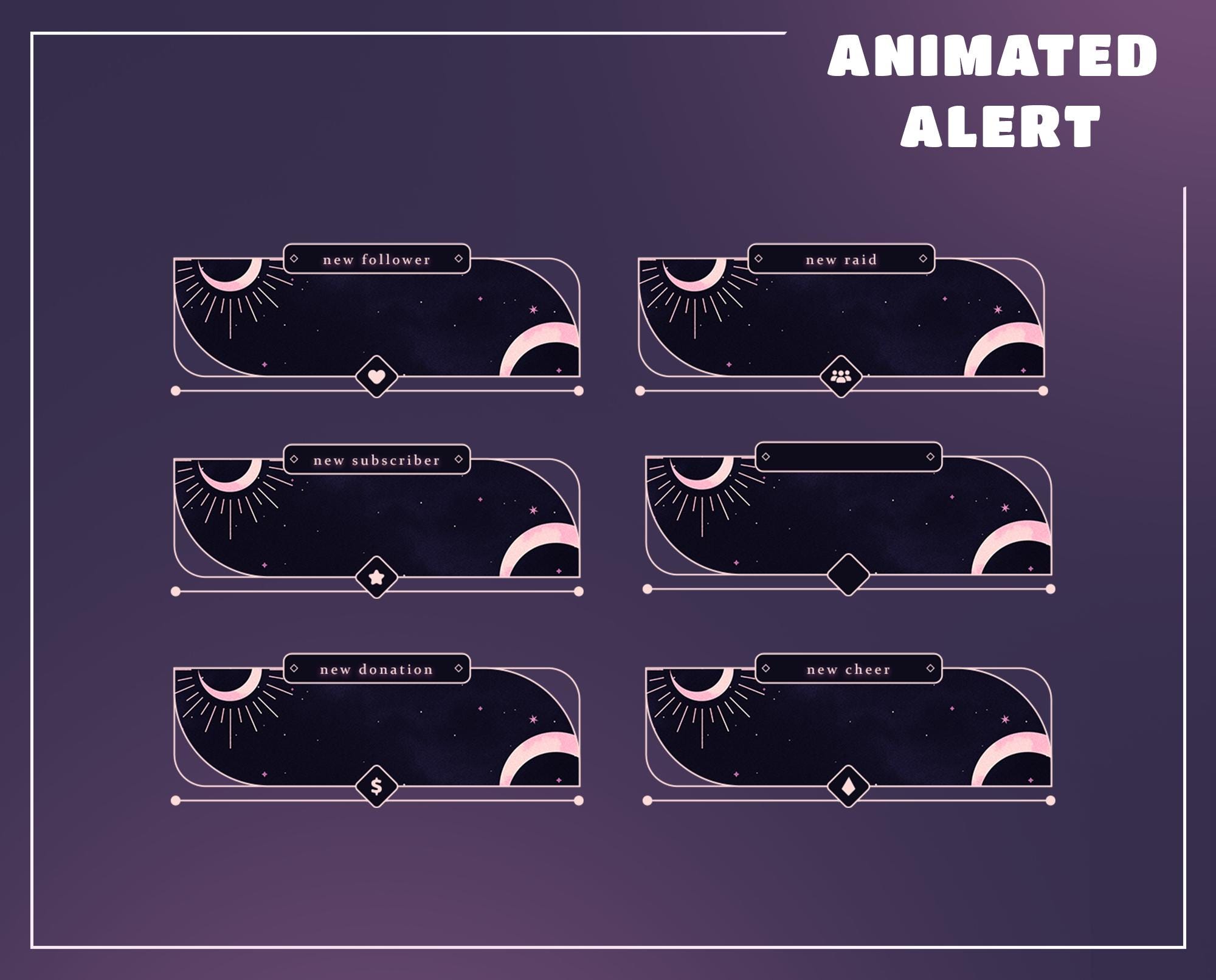 Animated Starlight Stream Overlay: Celestial Twitch Screens (digital ...