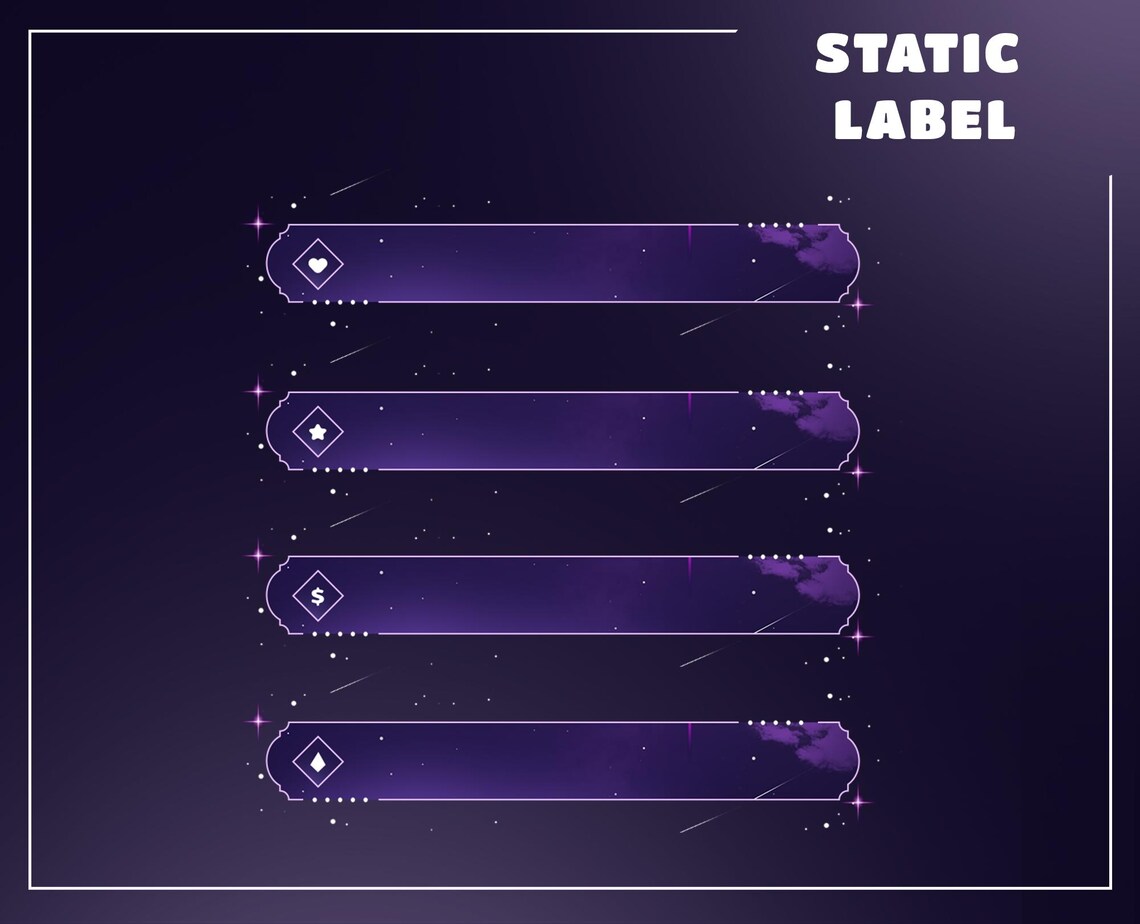 Purple Nightscape Stream Overlay for Streamers – Fully Animated + Setup ...