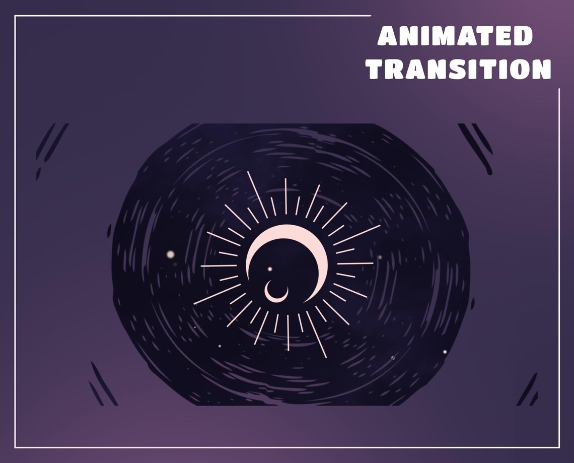 Animated Starlight Stream Overlay: Celestial Twitch Screens (digital ...