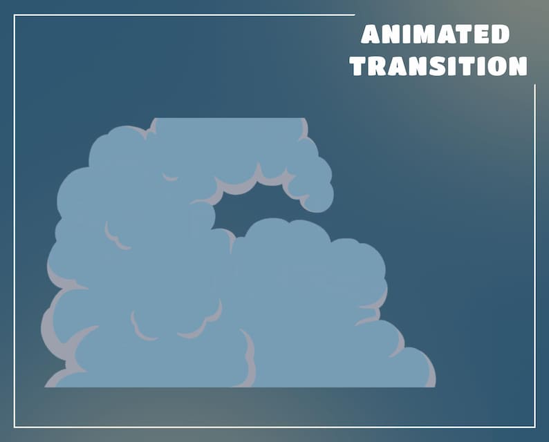 Moonlit Night Animated Stream Overlay – Blue Pastel Twitch (digital ...