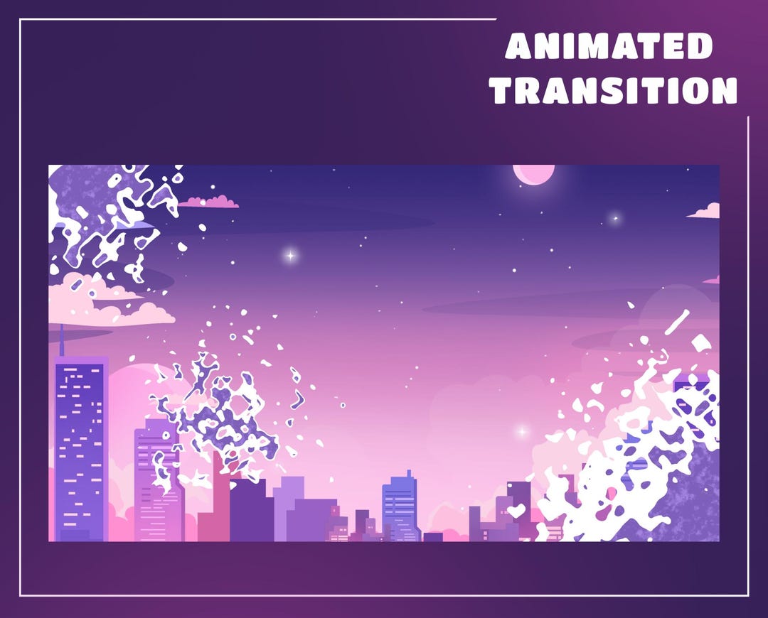 Moonlit Metropolis Stream Transition Overlay for Streamers – Fully ...