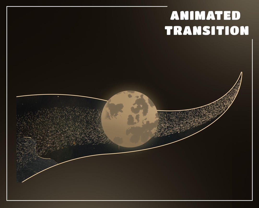 Lunar Goldscape Stream Transition Overlay for Streamer – Fully Animated ...
