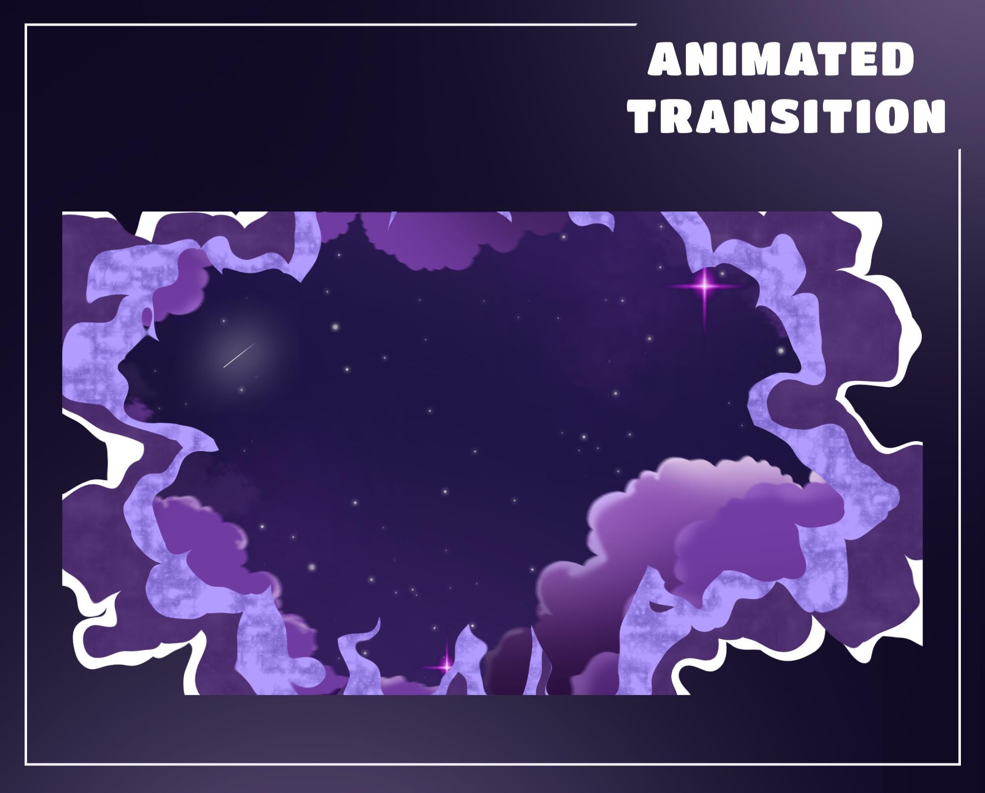 Purple Nightscape Stream Overlay for Streamers – Fully Animated + Setup ...