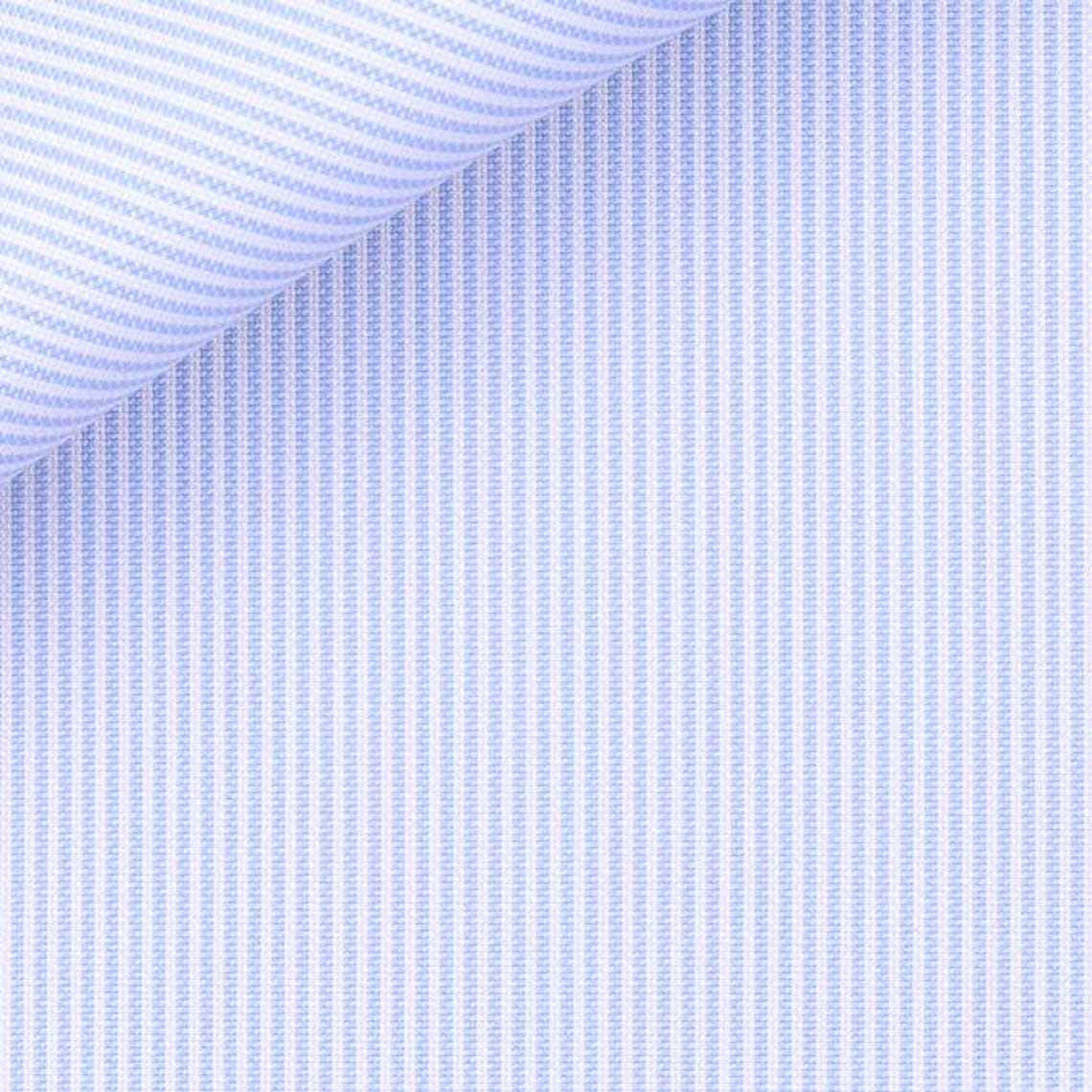Light Blue Striped Dress Shirt: Pima Cotton Royal Oxford, Slim Fit - Etsy