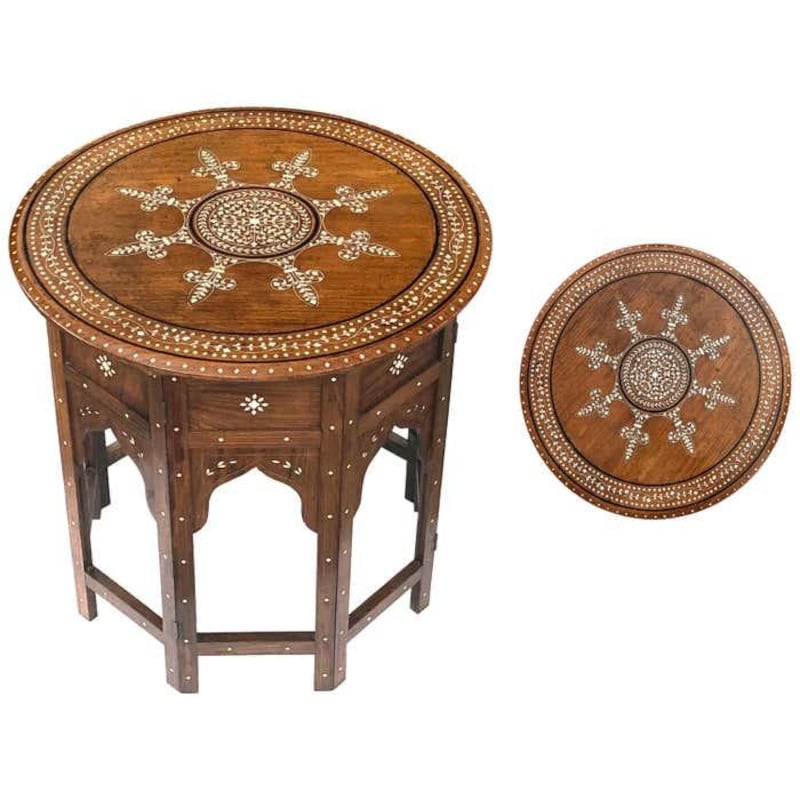 Bone Inlay End Table - Etsy