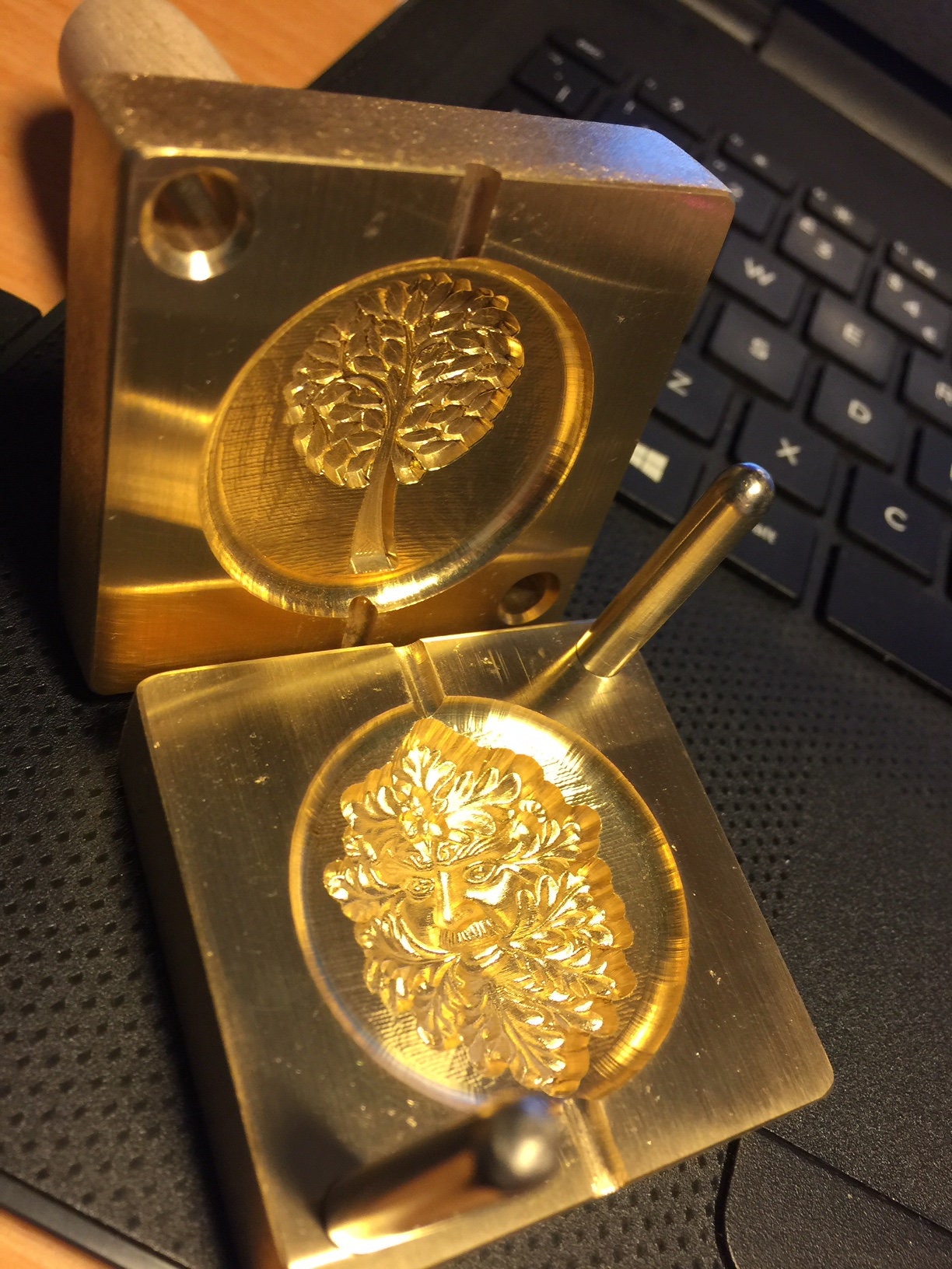 Green Man Lampwork Press Tool - Etsy UK