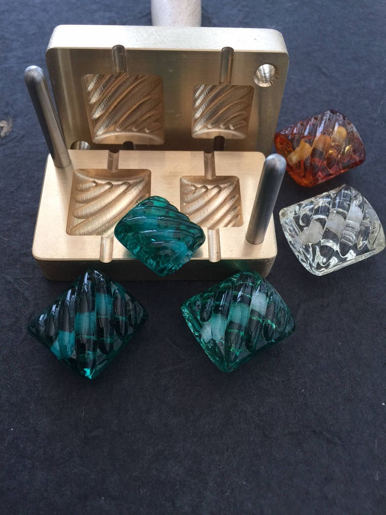 Candy Twist Duo Lampwork Press - Etsy