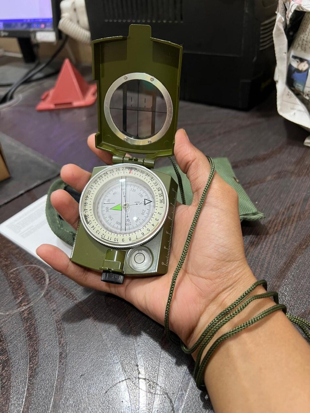 Military Lensatic Compass With Sighting Lens | Outdoor Camping Hiking ...