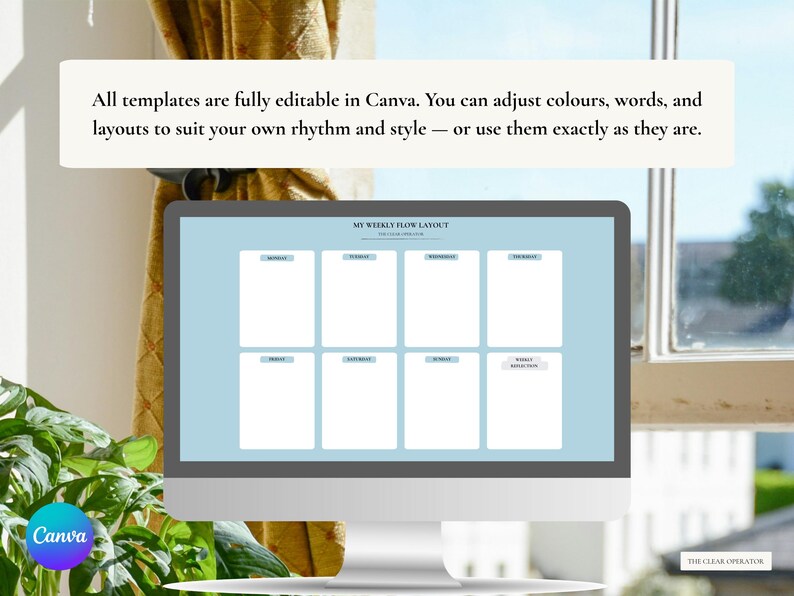 Weekly Flow Planner Template, Printable, Digital, Mindful Productivity ...