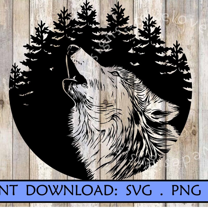 Wolf Svg File - Etsy