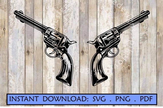 Pistol SVG Revolver Hand Gun Design Vintage Sailor Tattoo - Etsy