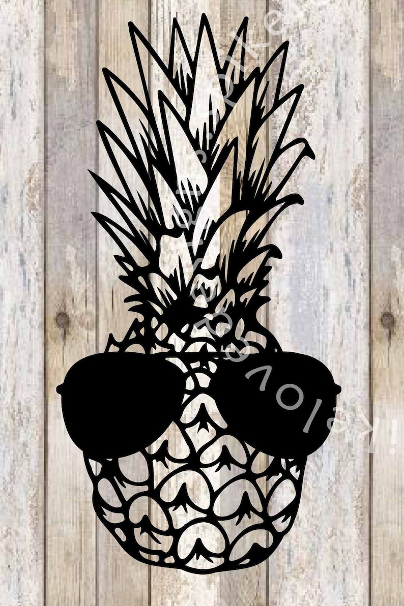 Pineapple With Sunglasses SVG PNG PDF Digital Download - Etsy