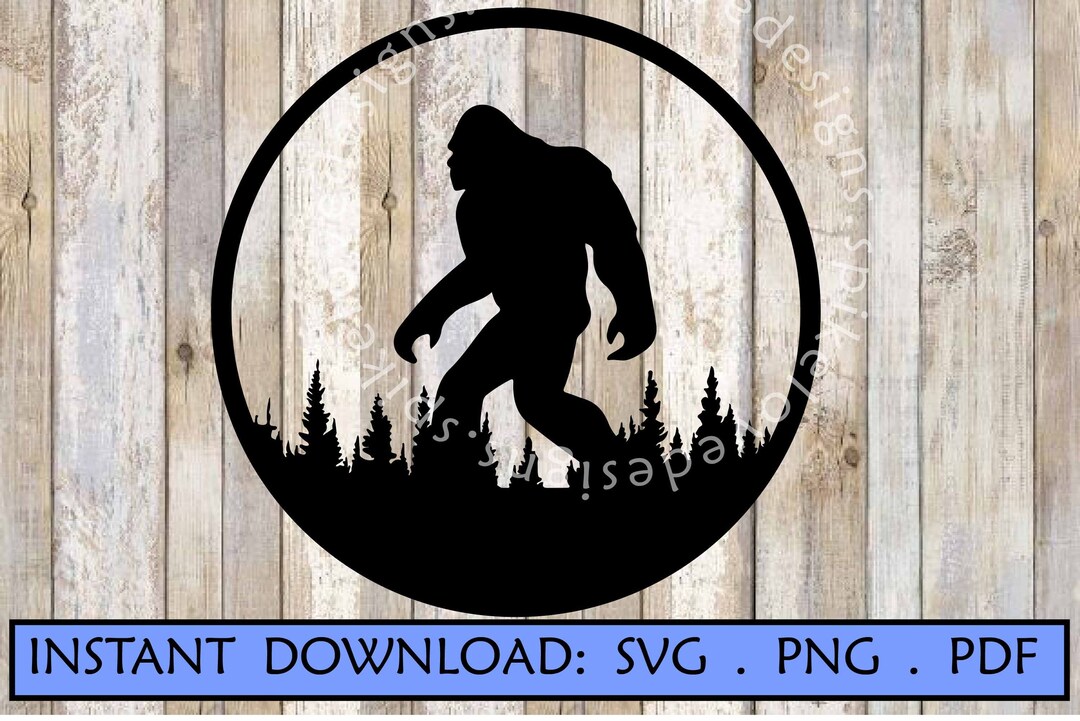 Sasquatch SVG Big Foot SVG Yeti Camping Forest Clipart Cricut Cut File ...
