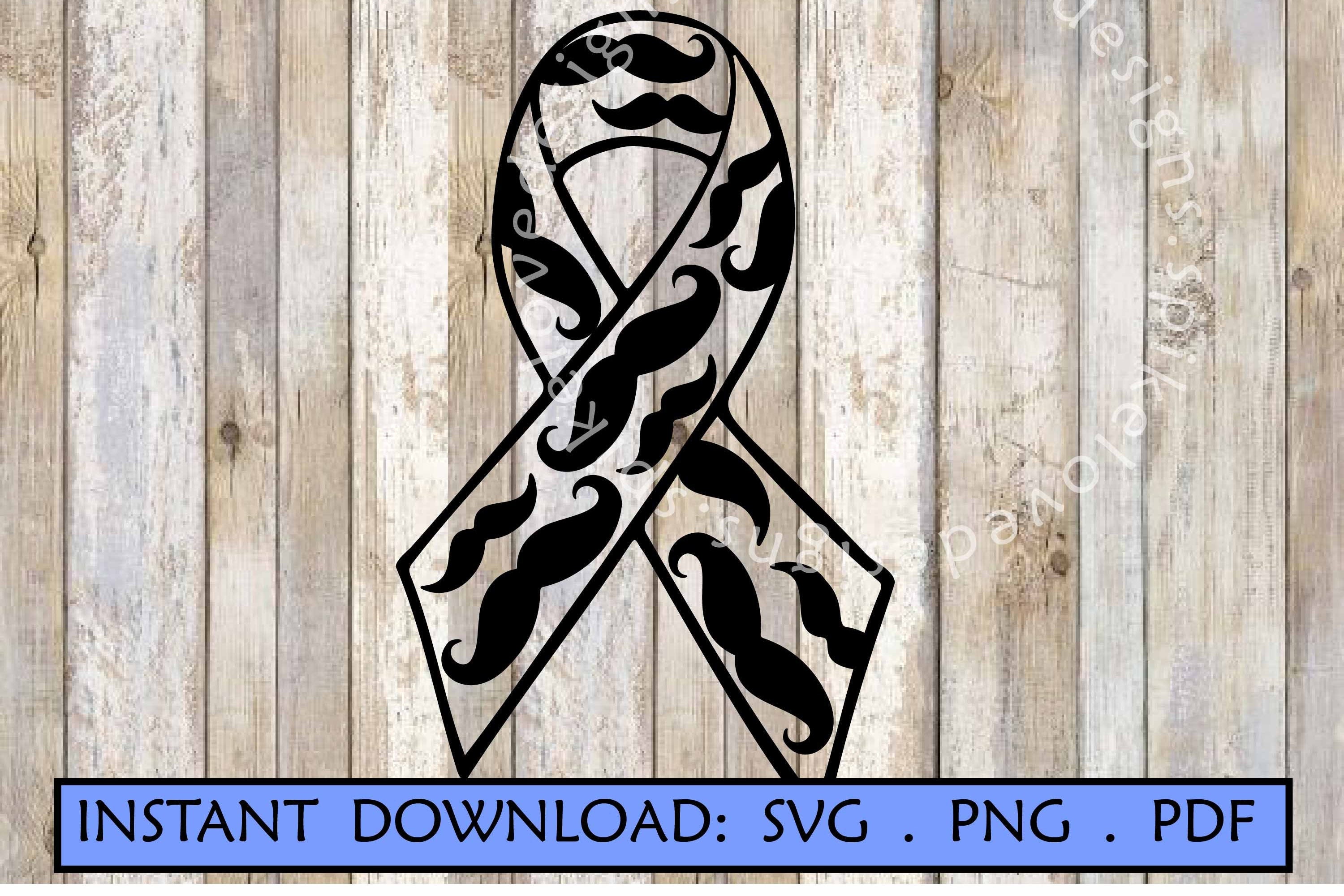 Prostate Cancer Ribbon Mustache