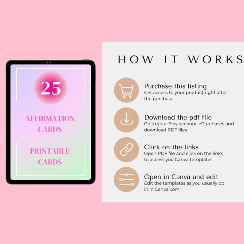 Printable Affirmation Cards Bundle | Personal Growth & Positive ...