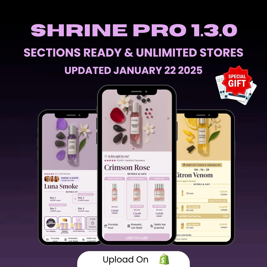 Shrine Pro 1.3.0 Shopify Theme – Stable One Product Theme | Digital ...
