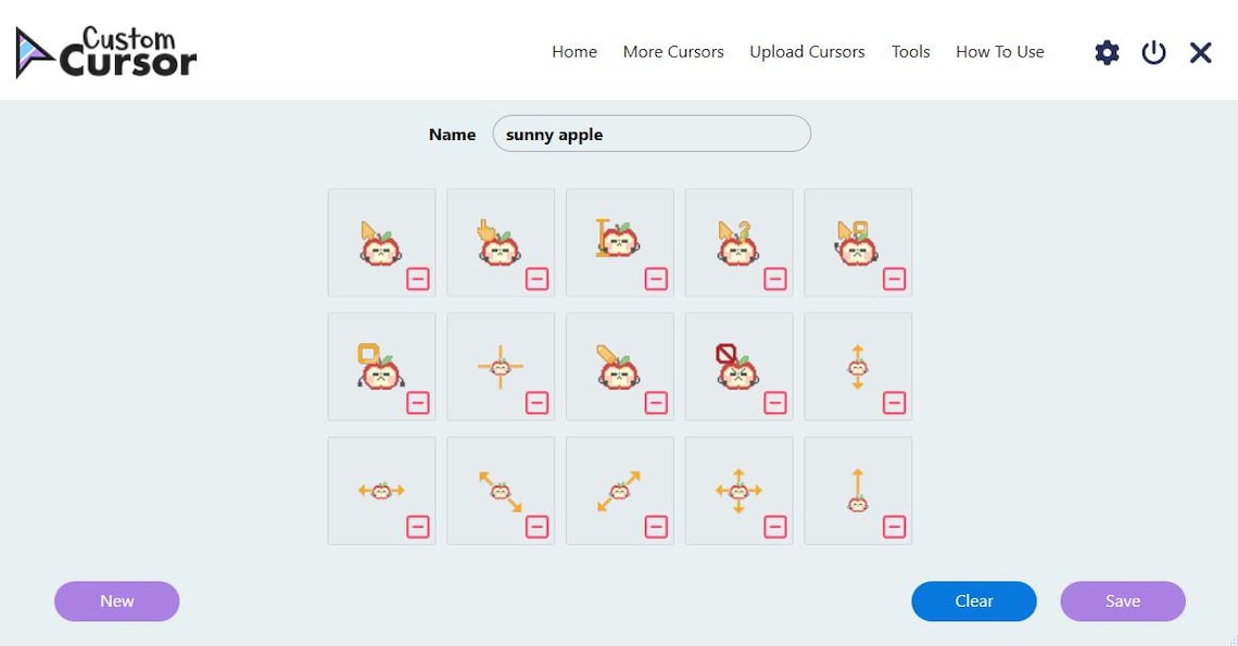 Caleb Love and Deepspace Sunny Apple Custom Cursor Pack | Pixel Art ...