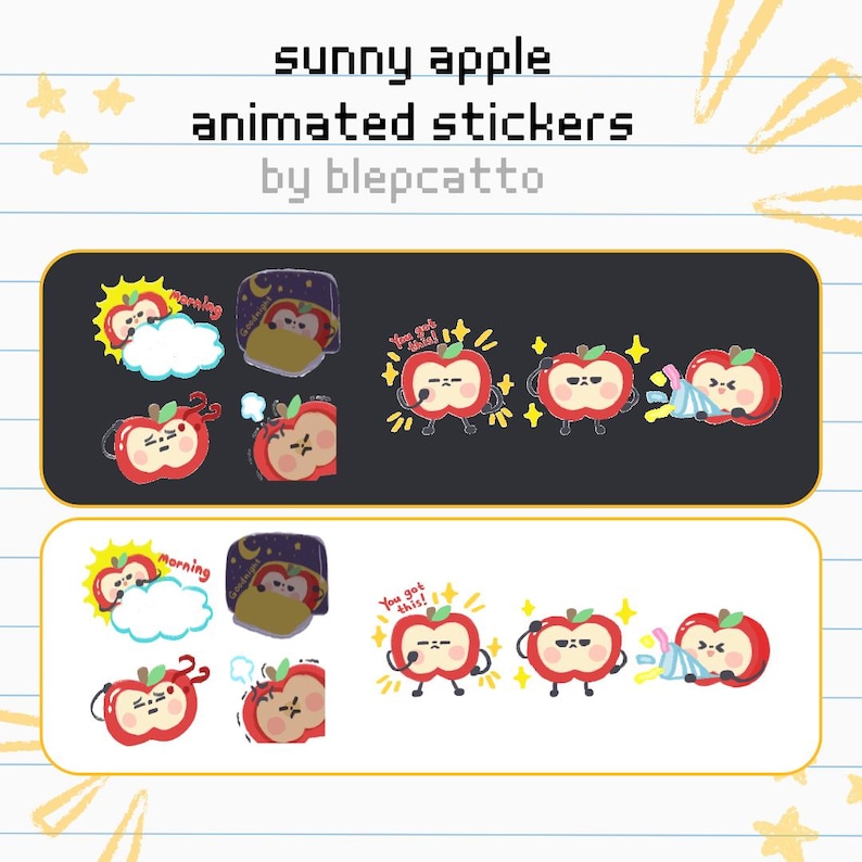 Caleb Sunny Apple Love and Deepspace Digital Stickers | Animated ...