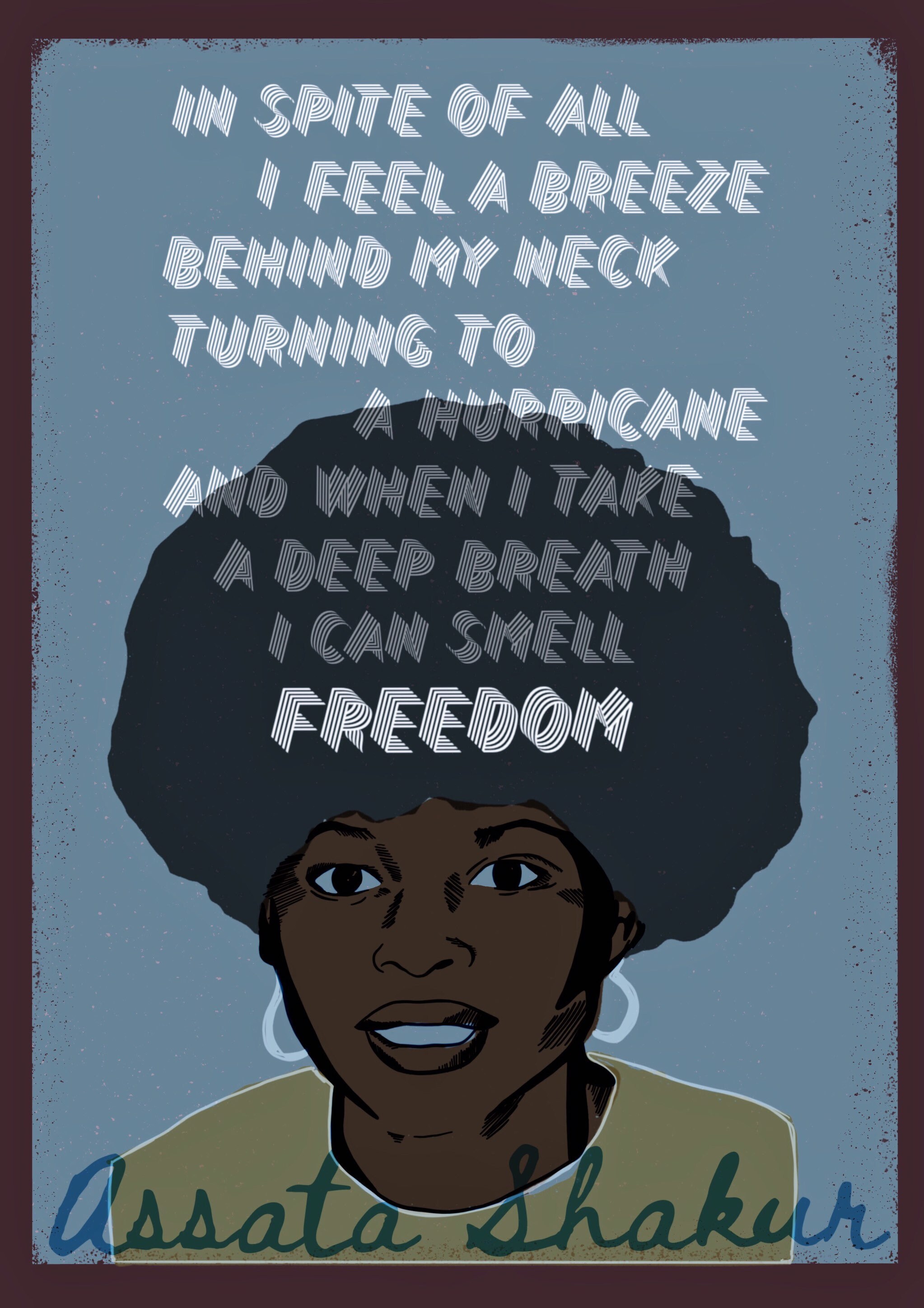 I Can Smell Freedom Poster Assata Shakur - Etsy New Zealand