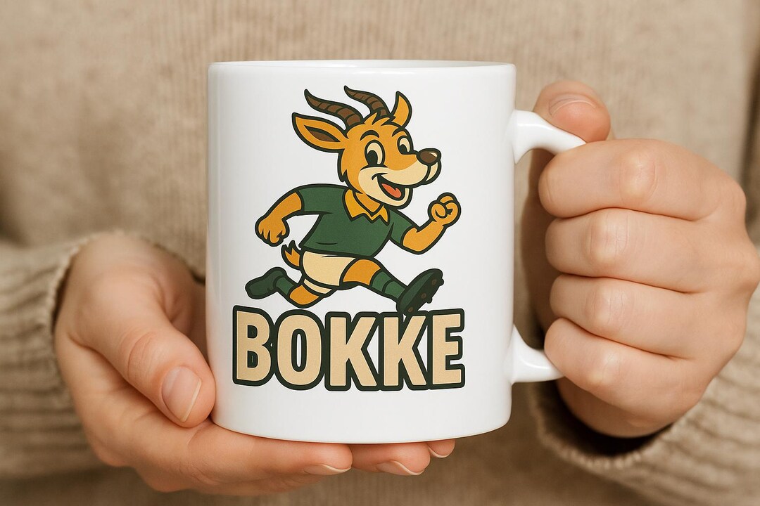 Mug, South African Mug With Springbok and Bokke for Rugby Fans, 11oz ...