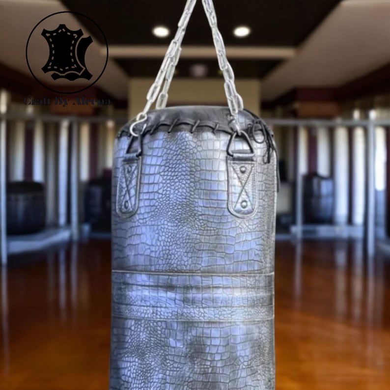 Vintage Leather Punching Bag – Vintage Boxing Bag for Home Gym, MMA ...