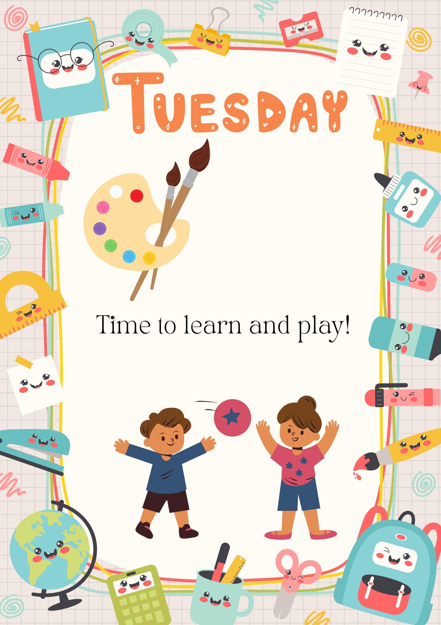 Days of the Week Educational Poster – Colorful Kids' Learning Printable ...