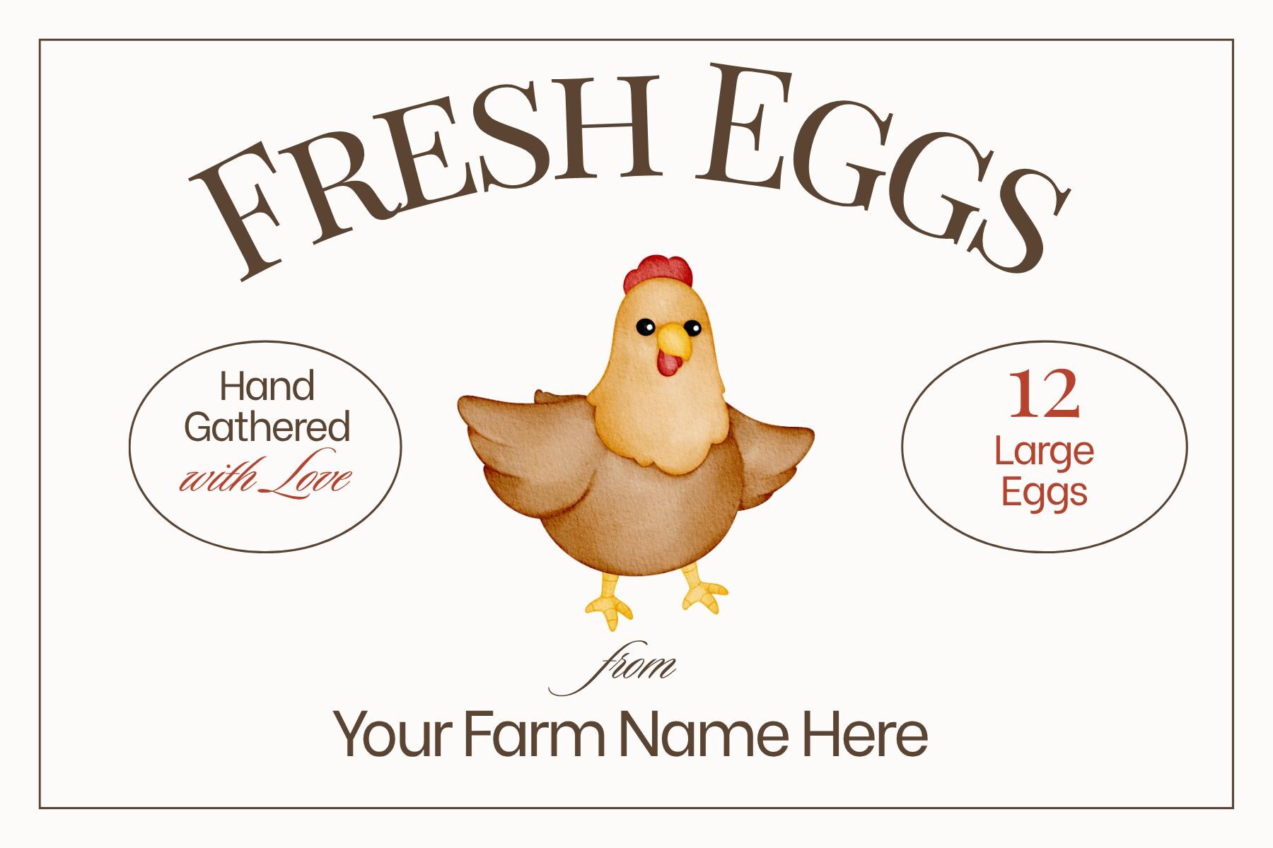 Custom Egg Carton Stickers • Personalized Farm Name Labels • Waterproof ...