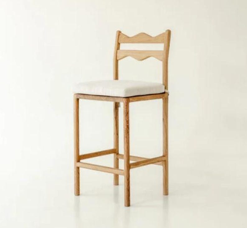 Handcrafted Wooden Stool | Wooden Counter Stool Solid Wood Counter ...