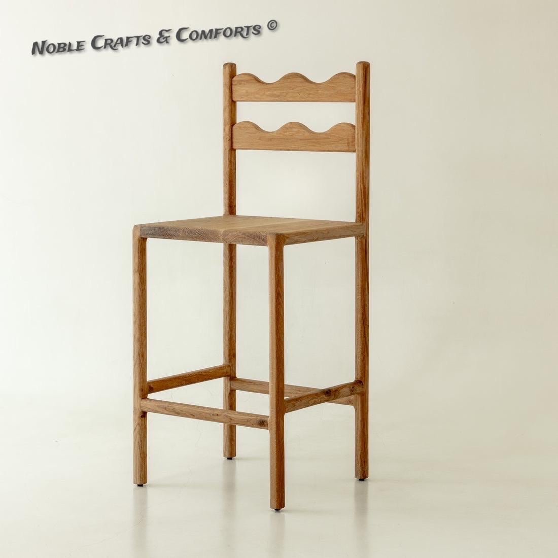 Charlie Oak Wood Counter Stool. - Etsy