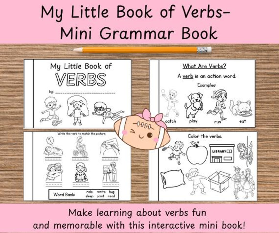 My Little Book of Verbs | Mini Grammar Book for Grades 1-2 - Etsy