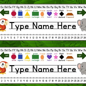 Jungle Theme Student Desk Name Plate Editable in Canva - Etsy