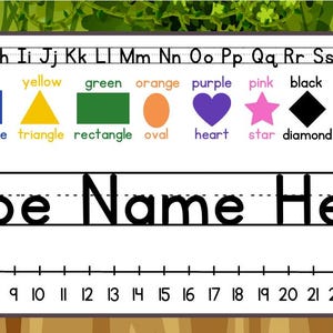 Jungle Theme Student Desk Name Plate Editable in Canva - Etsy