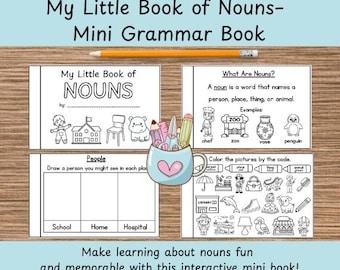Nouns Grammar Worksheets - Etsy